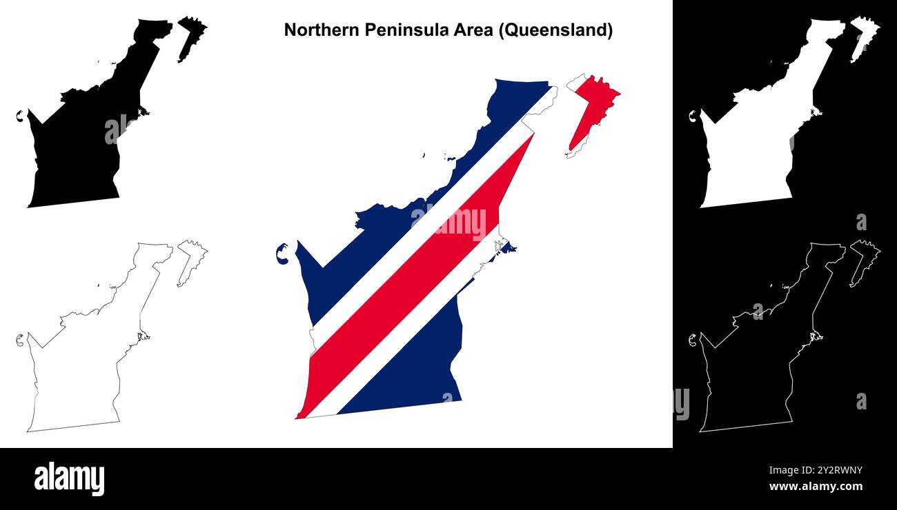 Northern peninsula area eps map hi-res stock photography and images - Alamy