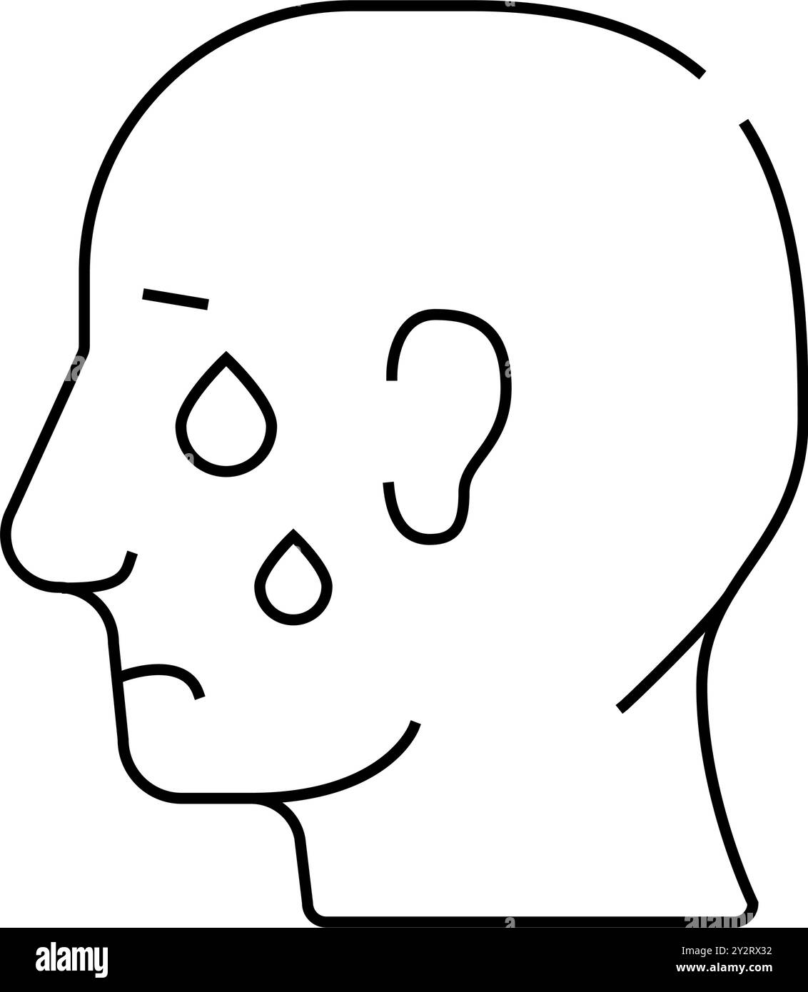 depression problem line icon vector illustration Stock Vector Image ...