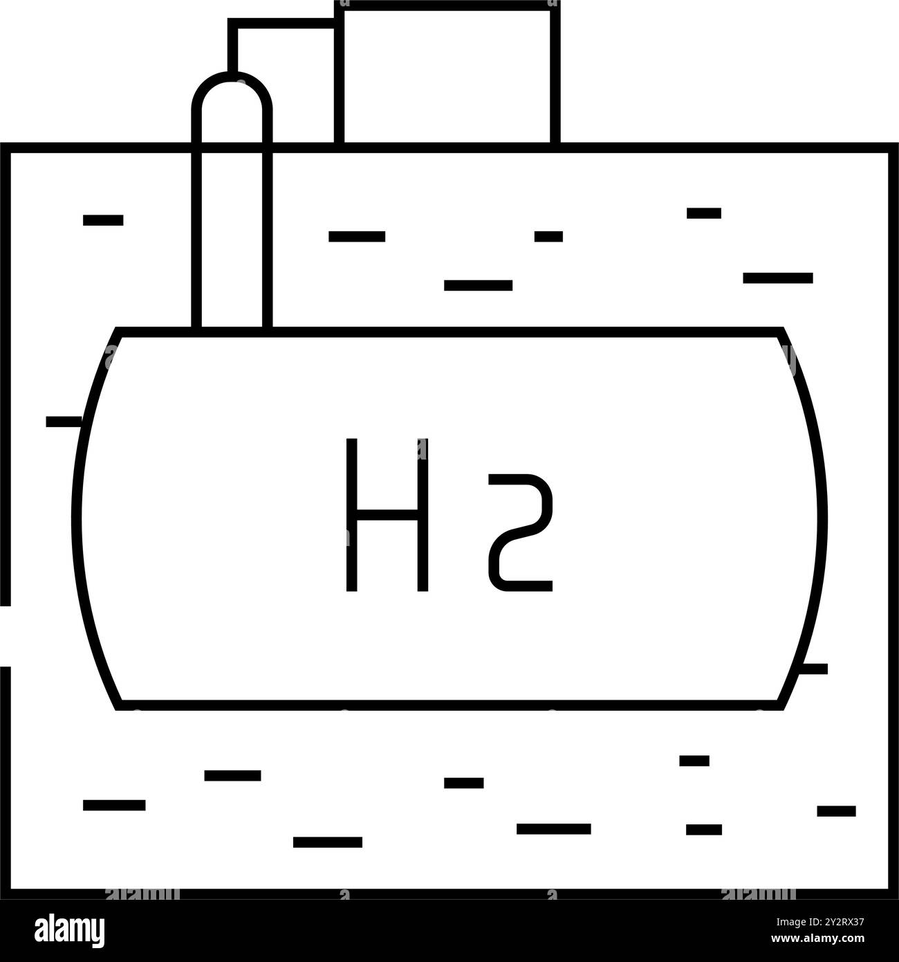 underground storage hydrogen line icon vector illustration Stock Vector ...