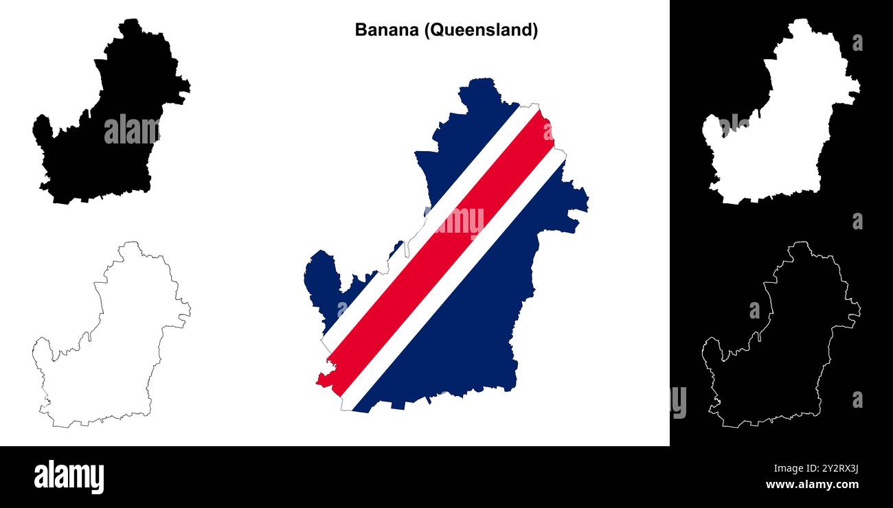 Banana (Queensland) outline map set Stock Vector Image & Art - Alamy Banana (Queensland) outline map set Stock Vector Image & Art - Alamy