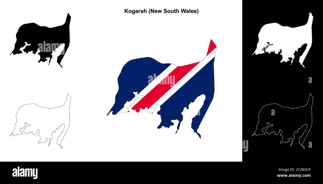 Kogarah outline map hi-res stock photography and images - Alamy