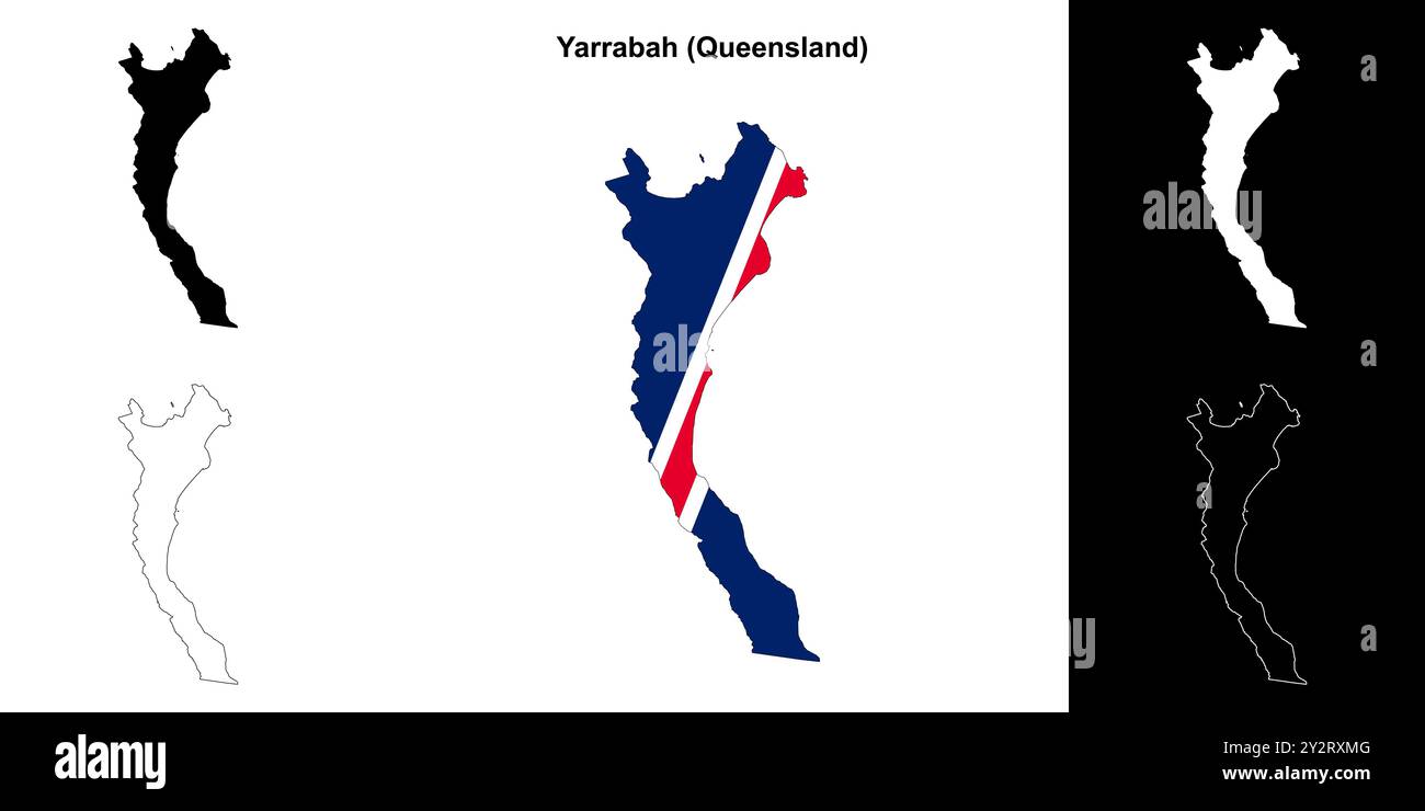 Yarrabah (Queensland) outline map set Stock Vector Image & Art - Alamy