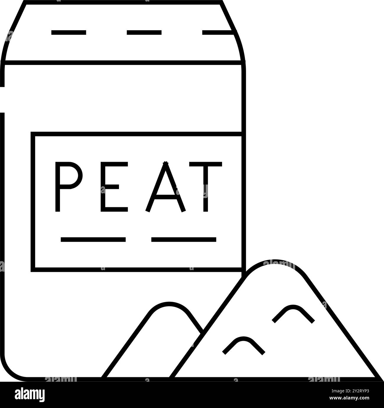 bag of peat line icon vector illustration Stock Vector Image & Art - Alamy