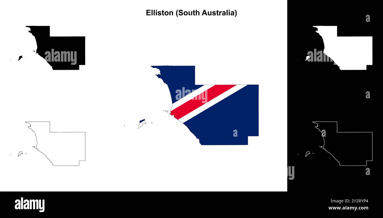 Elliston (South Australia) outline map set Stock Vector Image & Art - Alamy