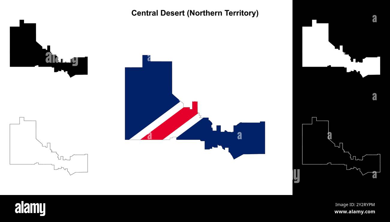 Central desert outline hi-res stock photography and images - Alamy