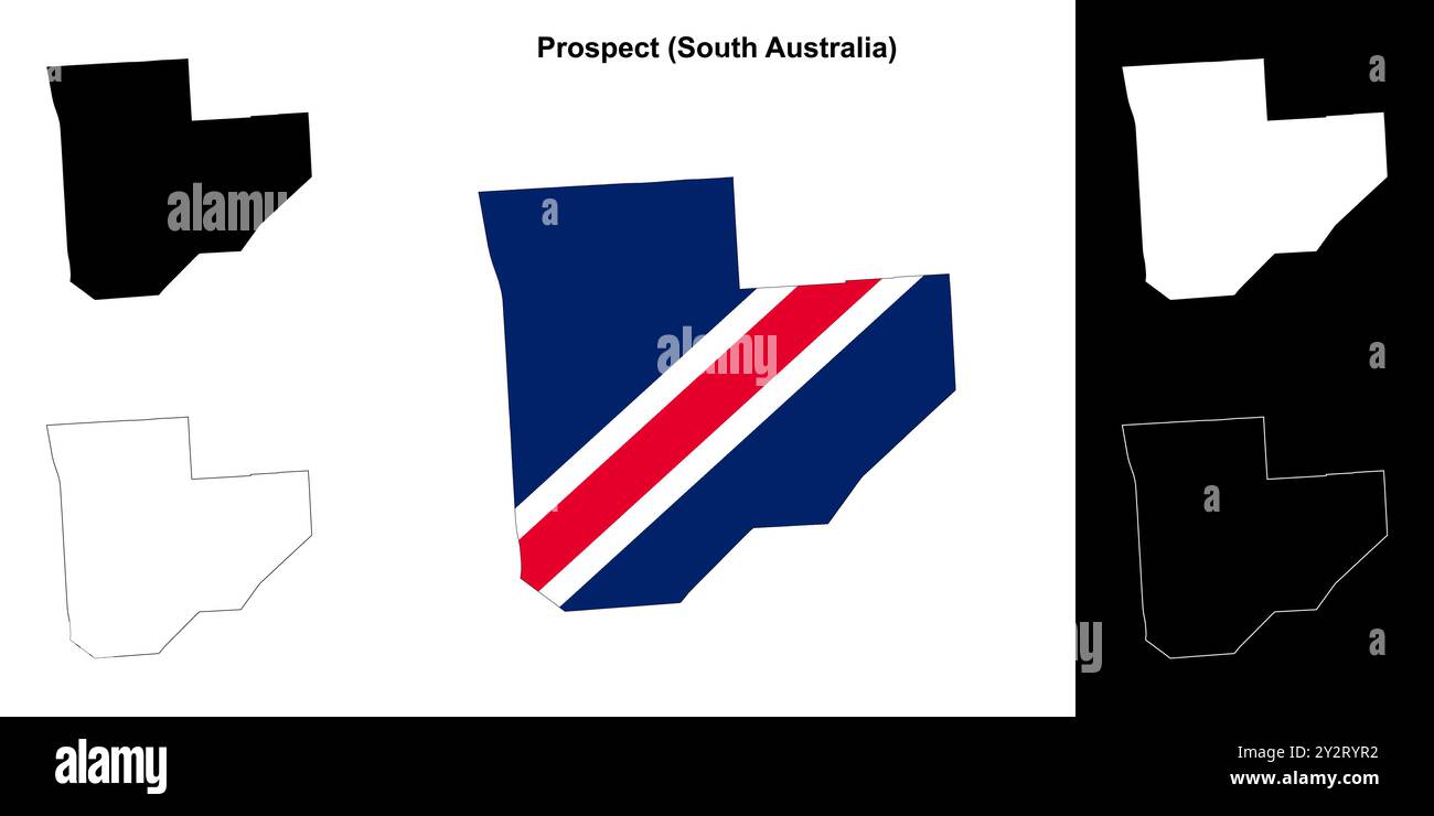 Prospect (South Australia) outline map set Stock Vector Image & Art - Alamy