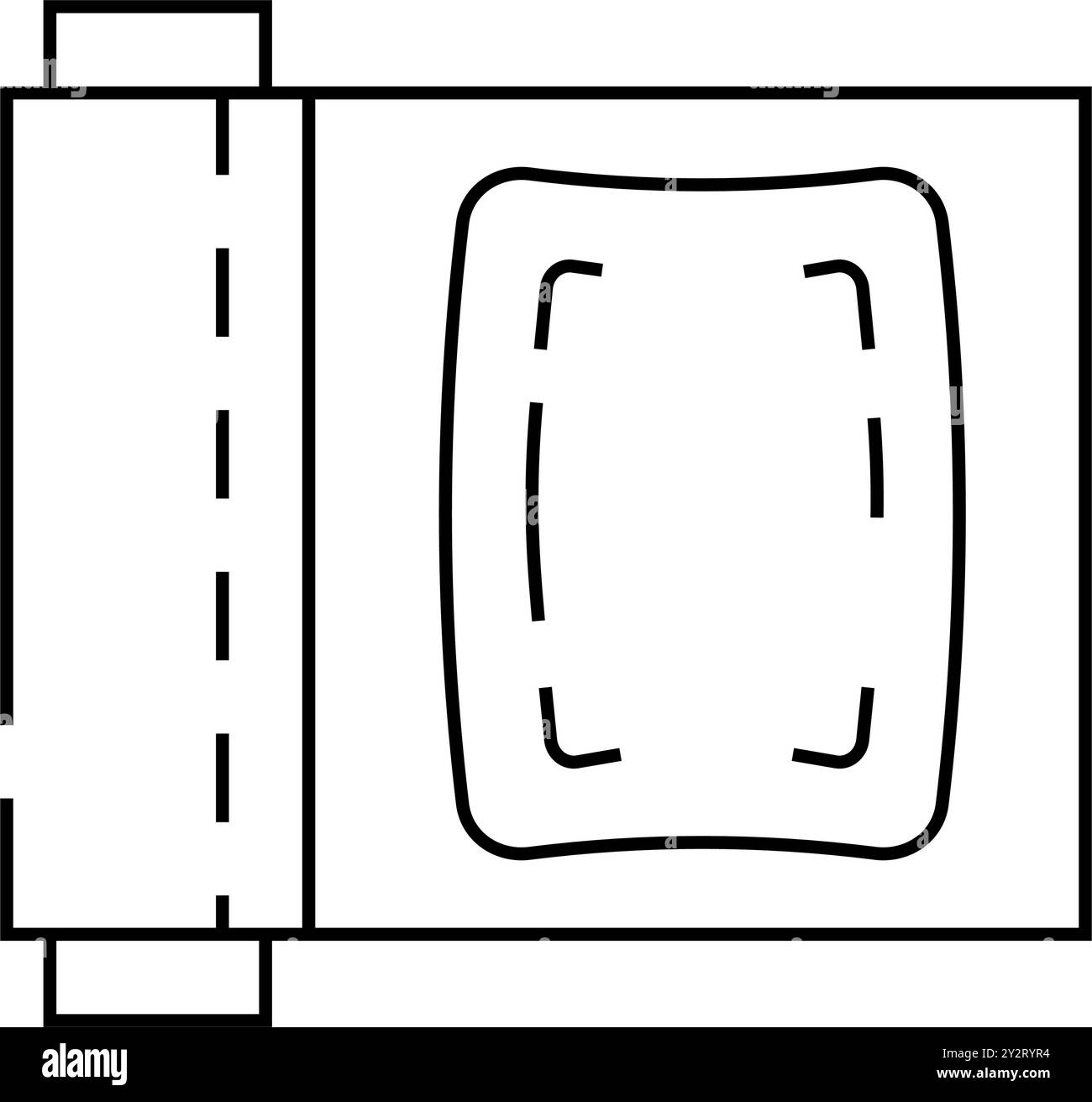 cling film plastic line icon vector illustration Stock Vector Image ...