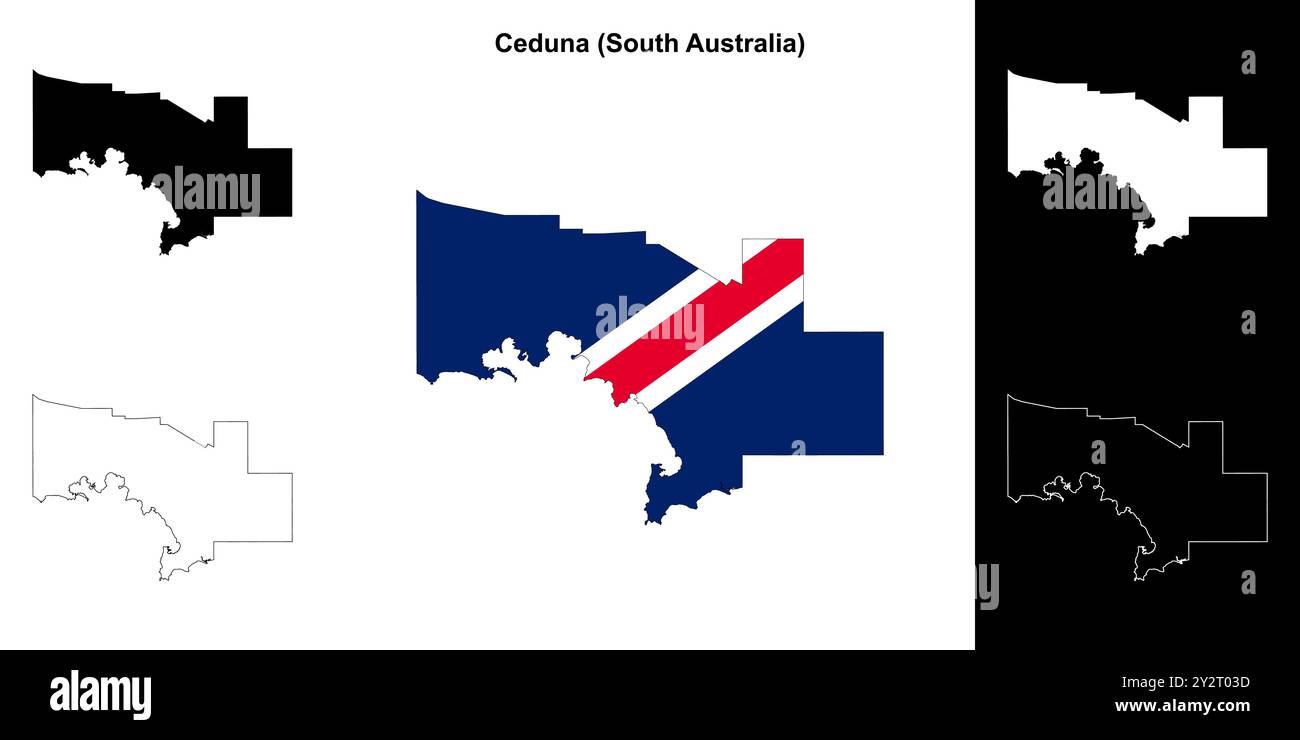 Ceduna (South Australia) outline map set Stock Vector Image & Art - Alamy