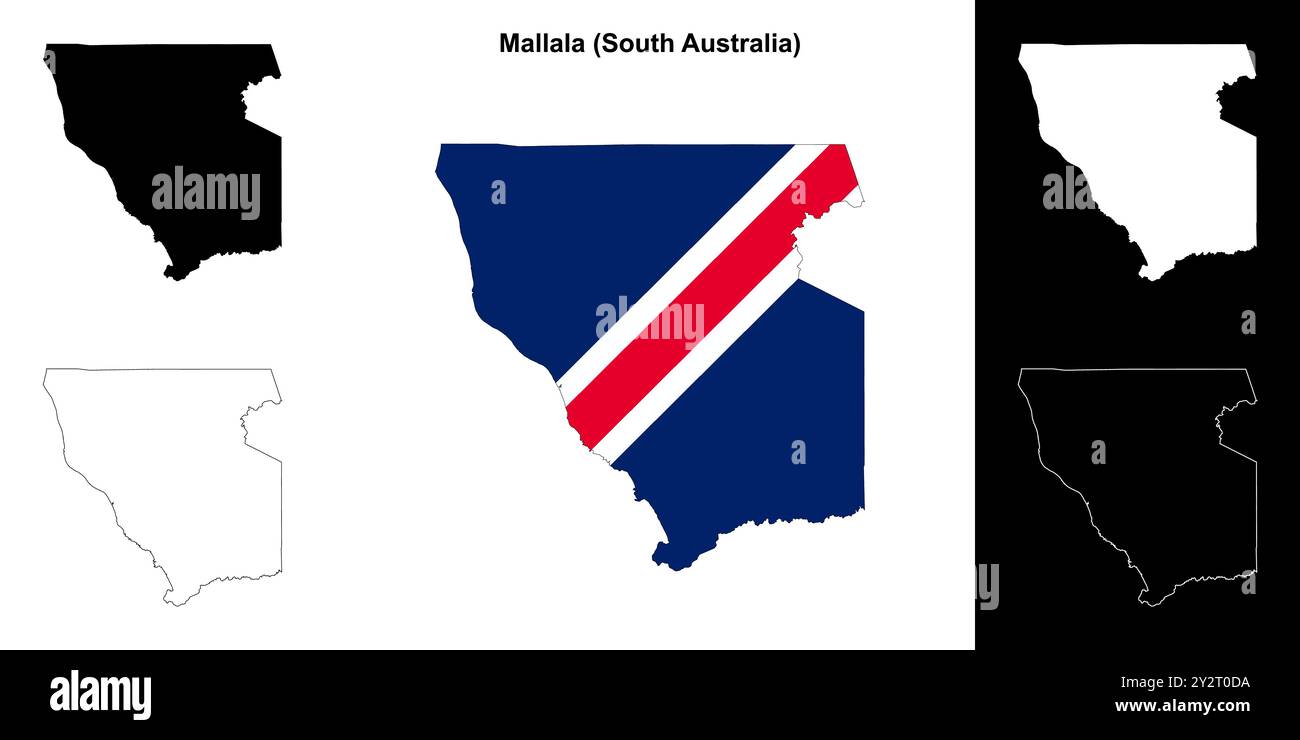 Mallala outline map hi-res stock photography and images - Alamy