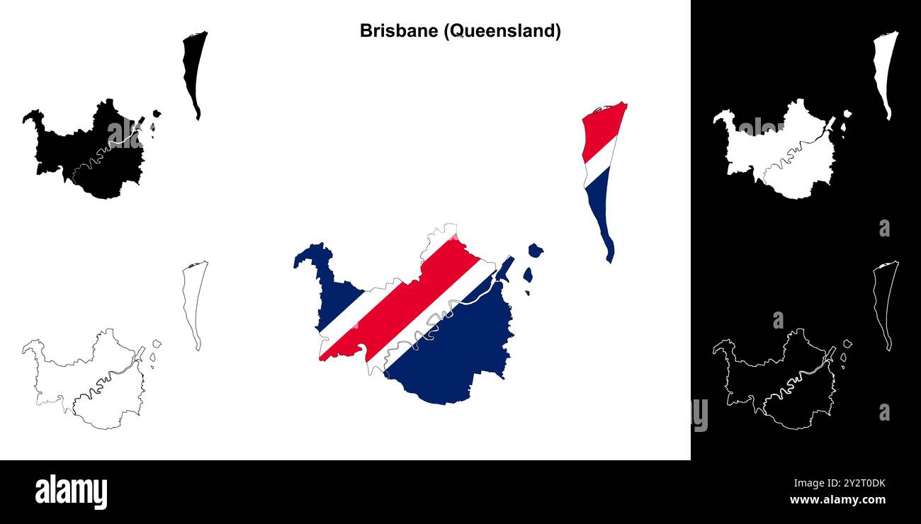 Blank brisbane map hi-res stock photography and images - Alamy