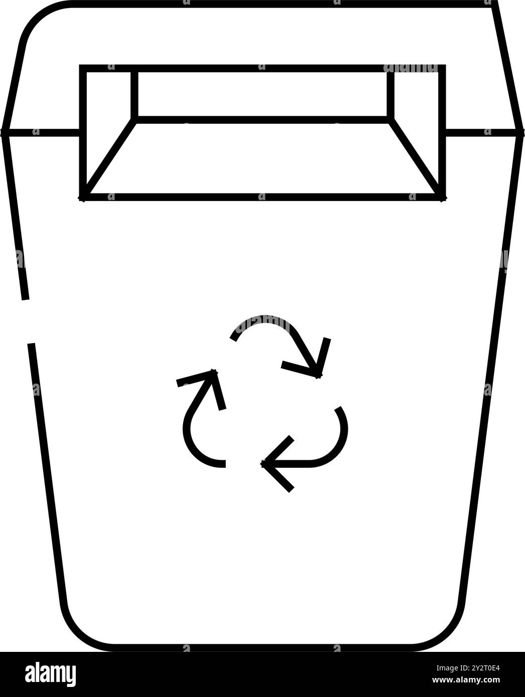 recycling garbage can canteen line icon vector illustration Stock ...