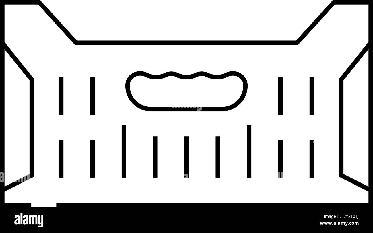 box container plastic line icon vector illustration Stock Vector Image ...