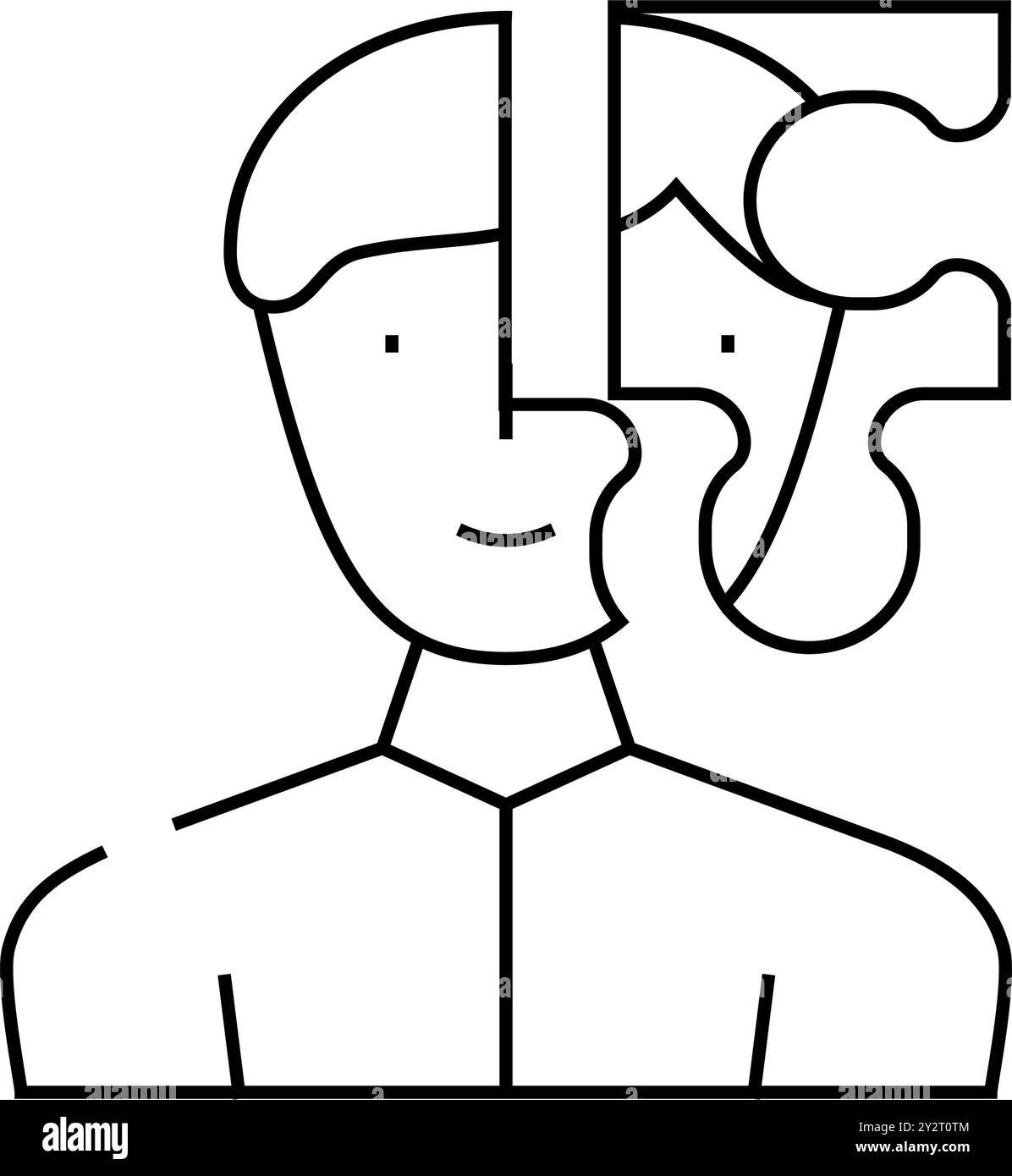 client puzzle kyc line icon vector illustration Stock Vector Image ...