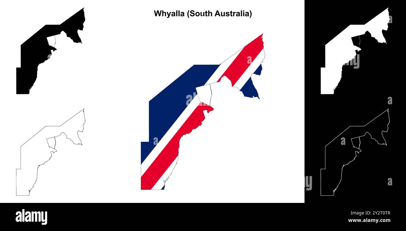 Whyalla silhouette map hi-res stock photography and images - Alamy