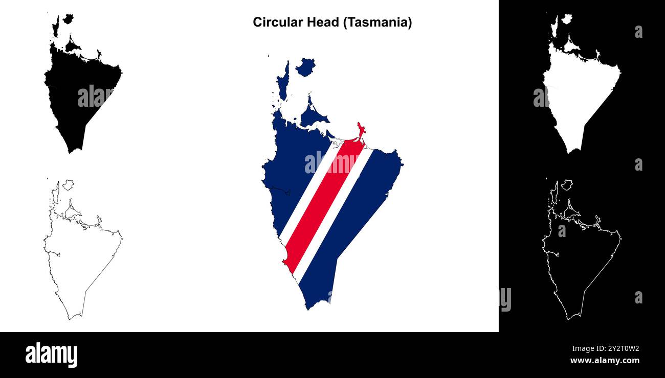 Circular Head (Tasmania) outline map set Stock Vector Image & Art - Alamy