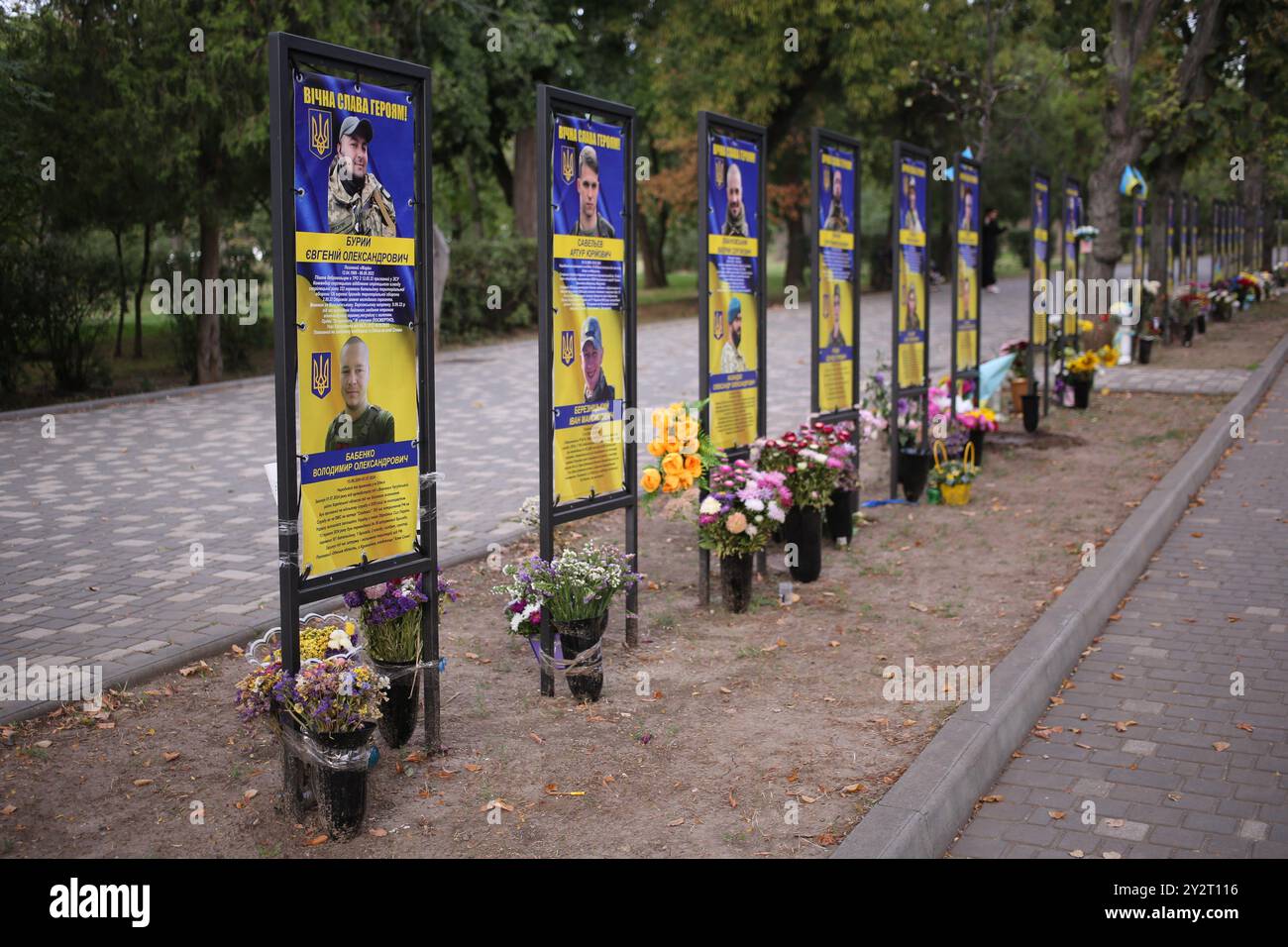 Odessa, Ukraine. 10th Sep, 2024. View of the plaques with the names of ...