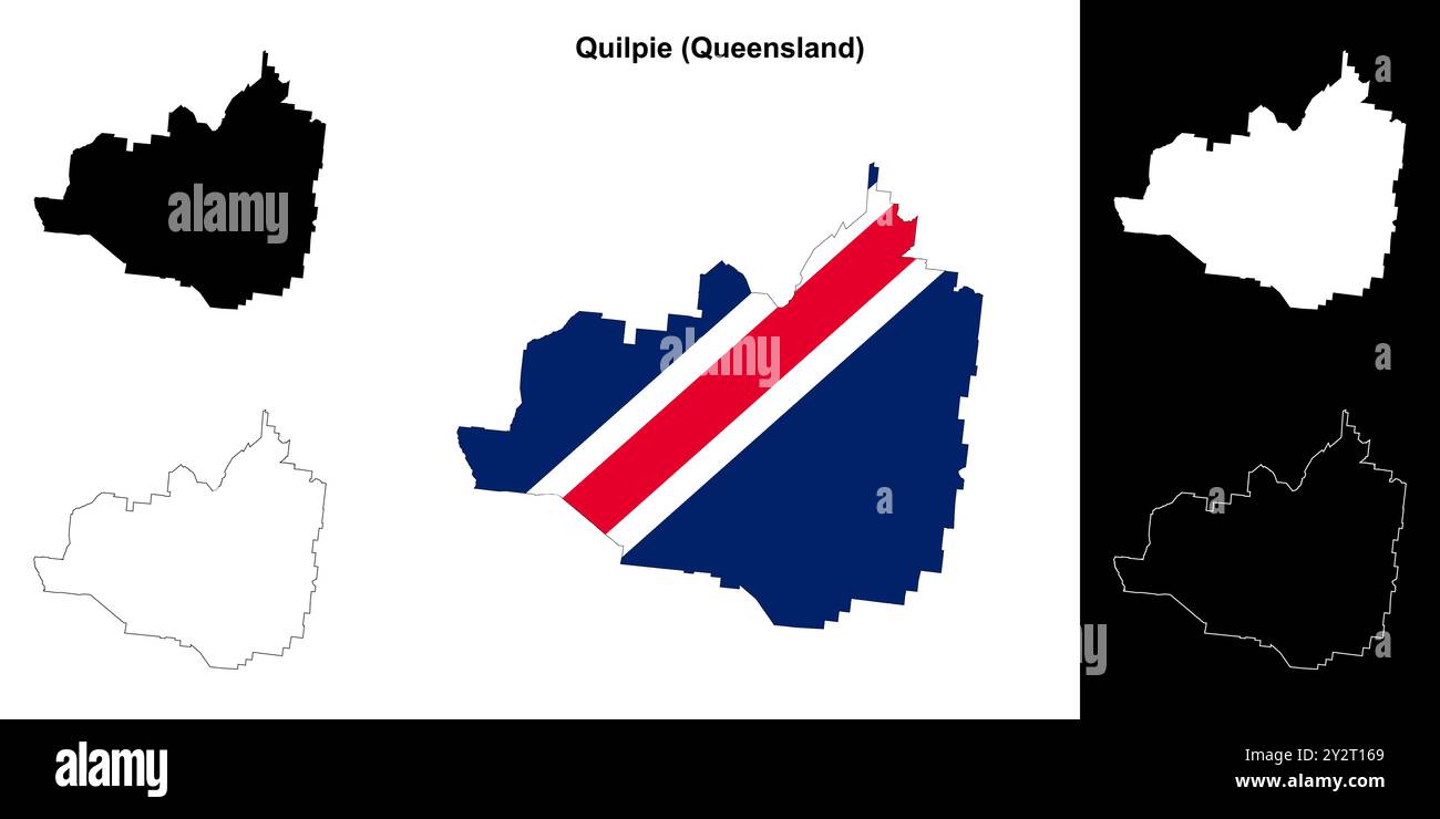 Quilpie vector map hi-res stock photography and images - Alamy