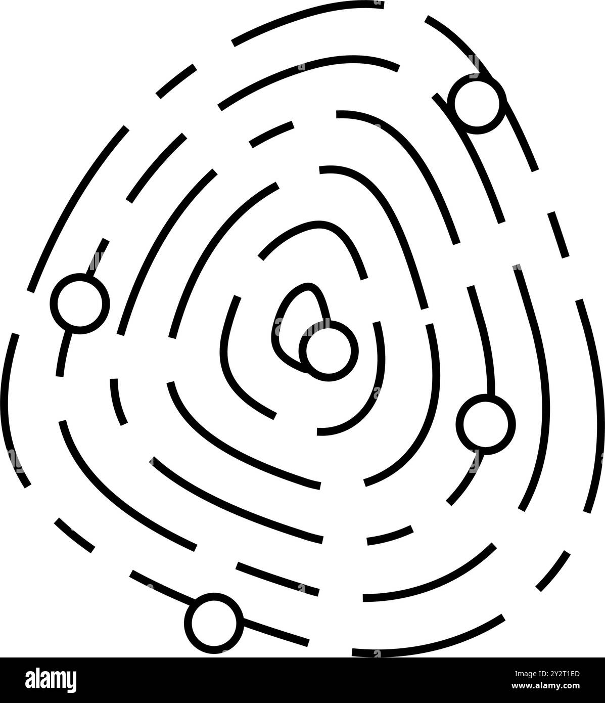 fingerprinting client kyc line icon vector illustration Stock Vector ...