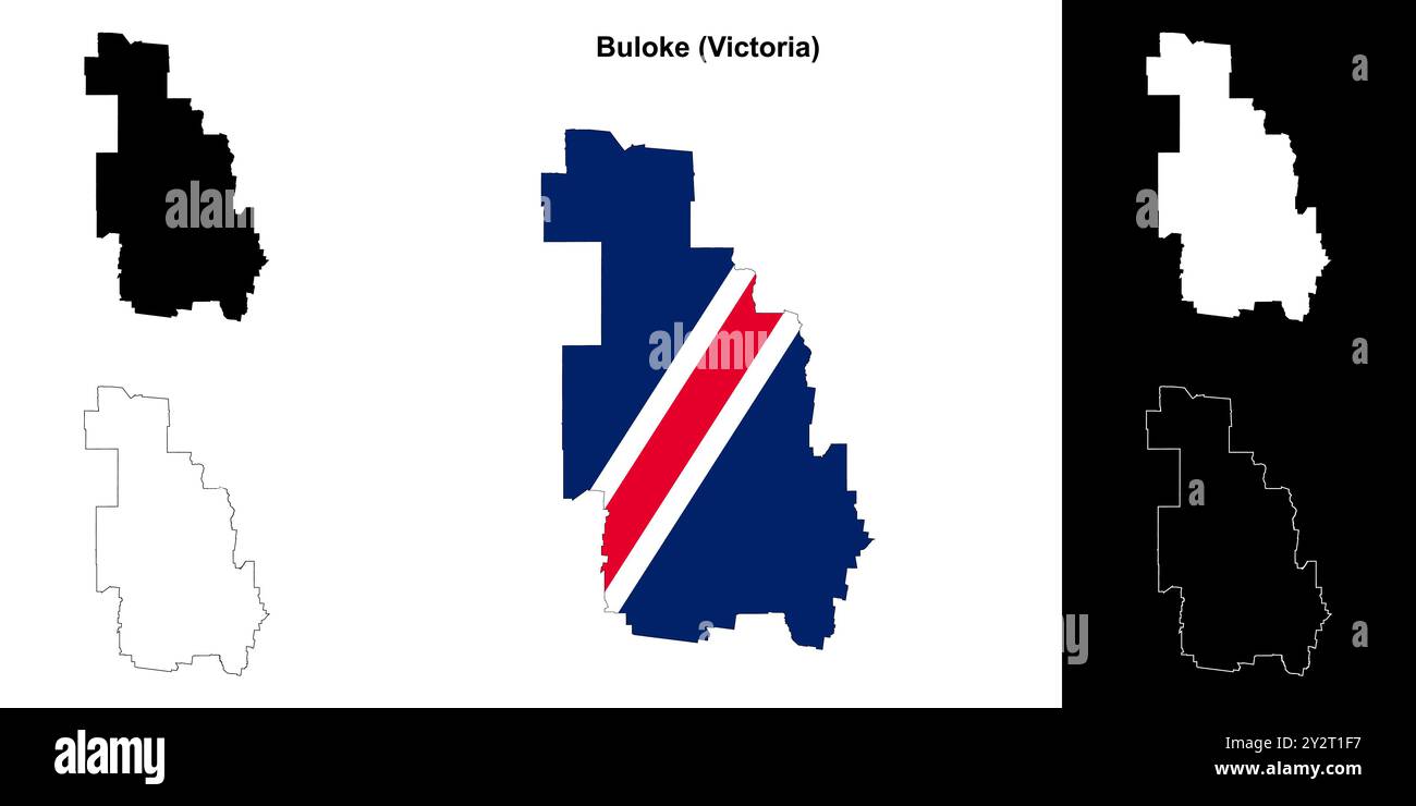 Buloke (Victoria) outline map set Stock Vector Image & Art - Alamy