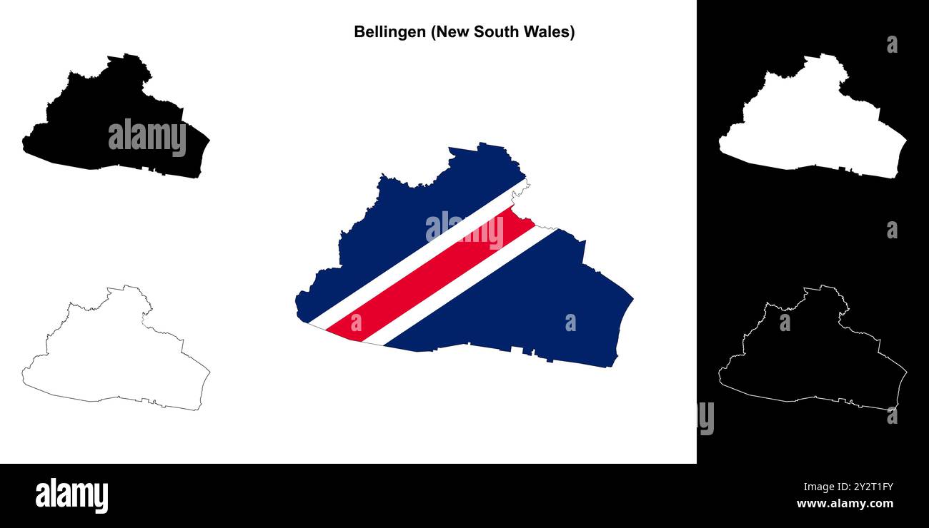 Bellingen (New South Wales) outline map set Stock Vector Image & Art ...