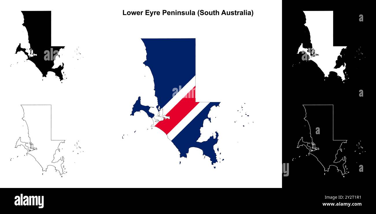 Blank lower eyre peninsula map hi-res stock photography and images - Alamy