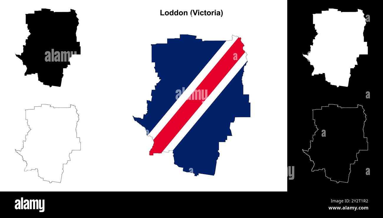 Loddon (Victoria) outline map set Stock Vector Image & Art - Alamy