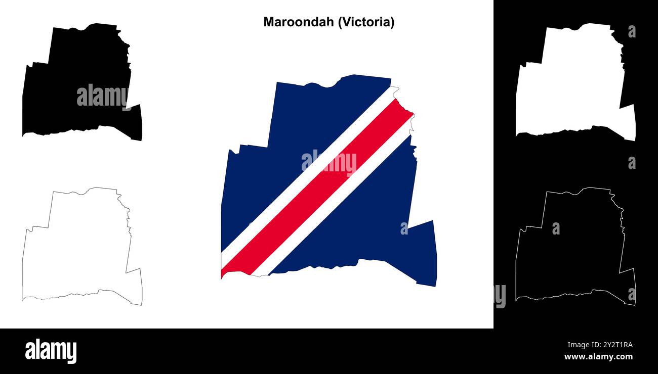 Maroondah silhouette map hi-res stock photography and images - Alamy