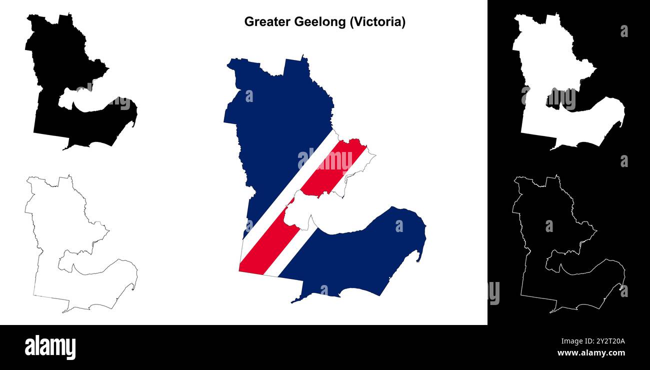 Greater geelong vector map hi-res stock photography and images - Alamy