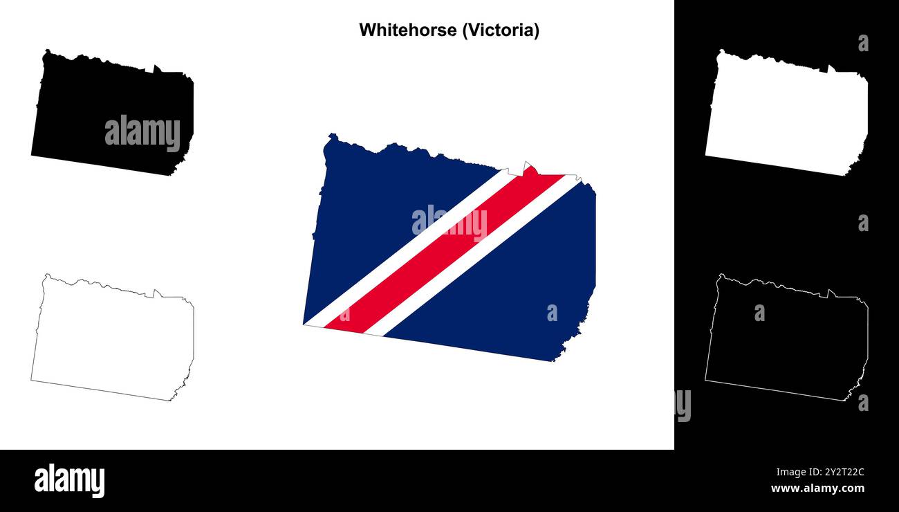 Whitehorse (Victoria) outline map set Stock Vector Image & Art - Alamy