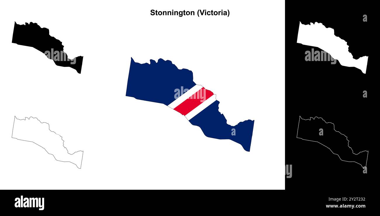 Stonnington outline map hi-res stock photography and images - Alamy