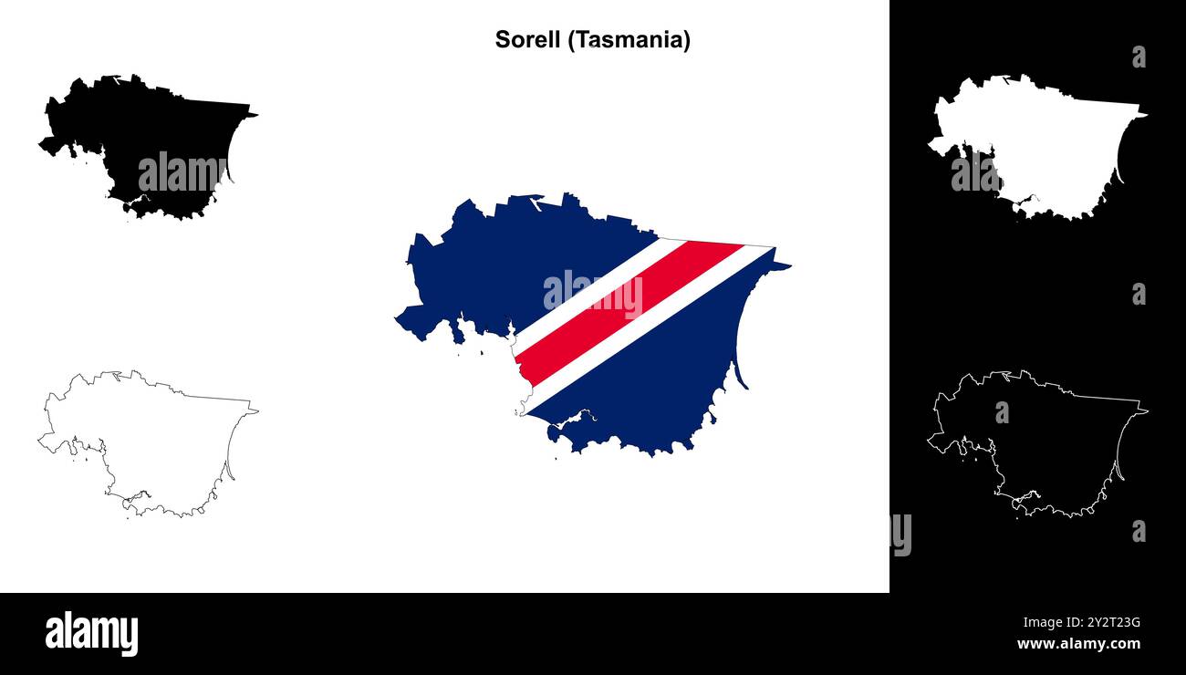 Sorell (Tasmania) outline map set Stock Vector Image & Art - Alamy