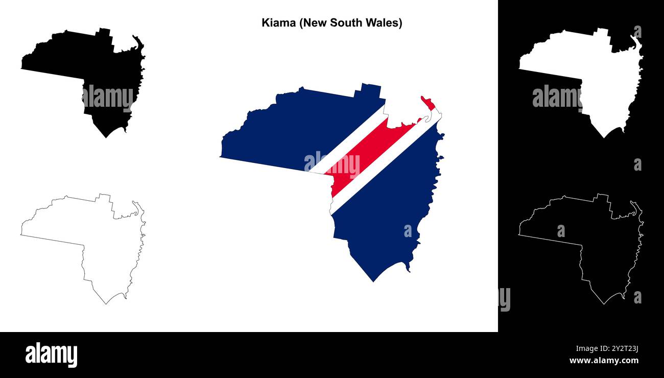 Kiama (New South Wales) outline map set Stock Vector Image & Art - Alamy