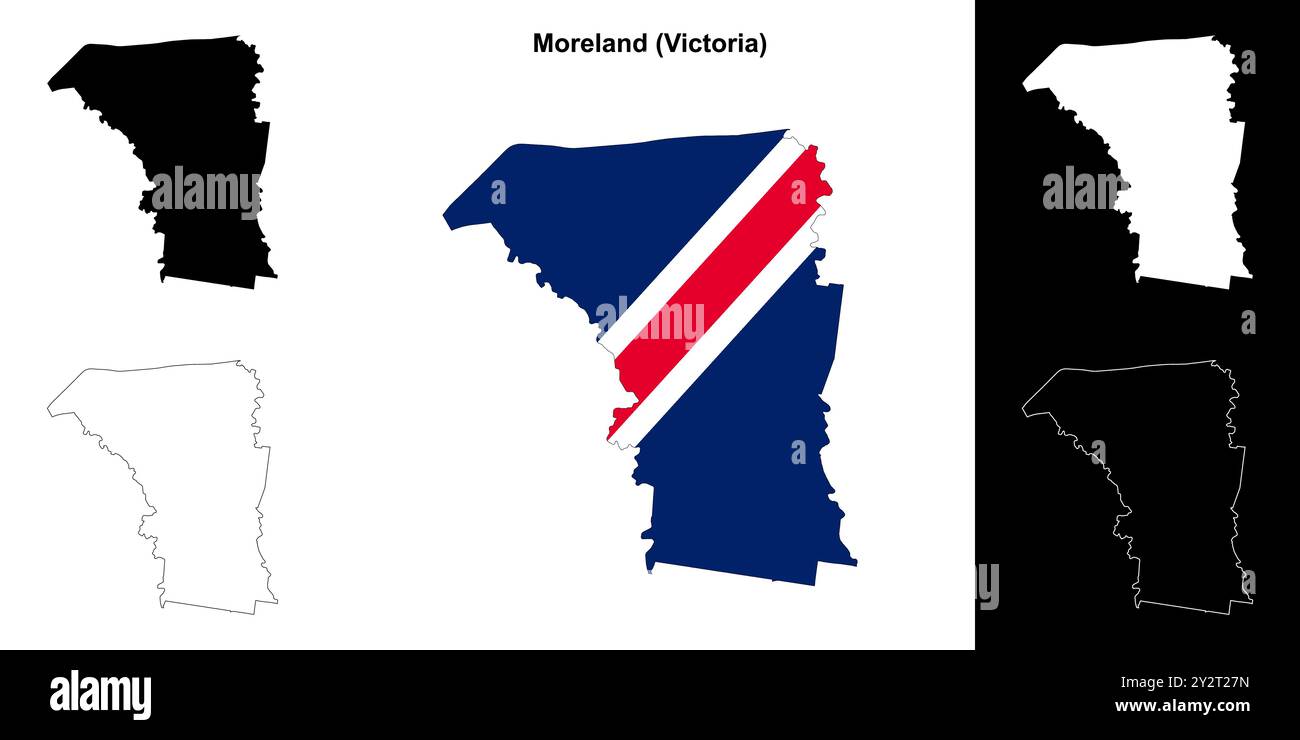 Victoria outline map hi-res stock photography and images - Alamy