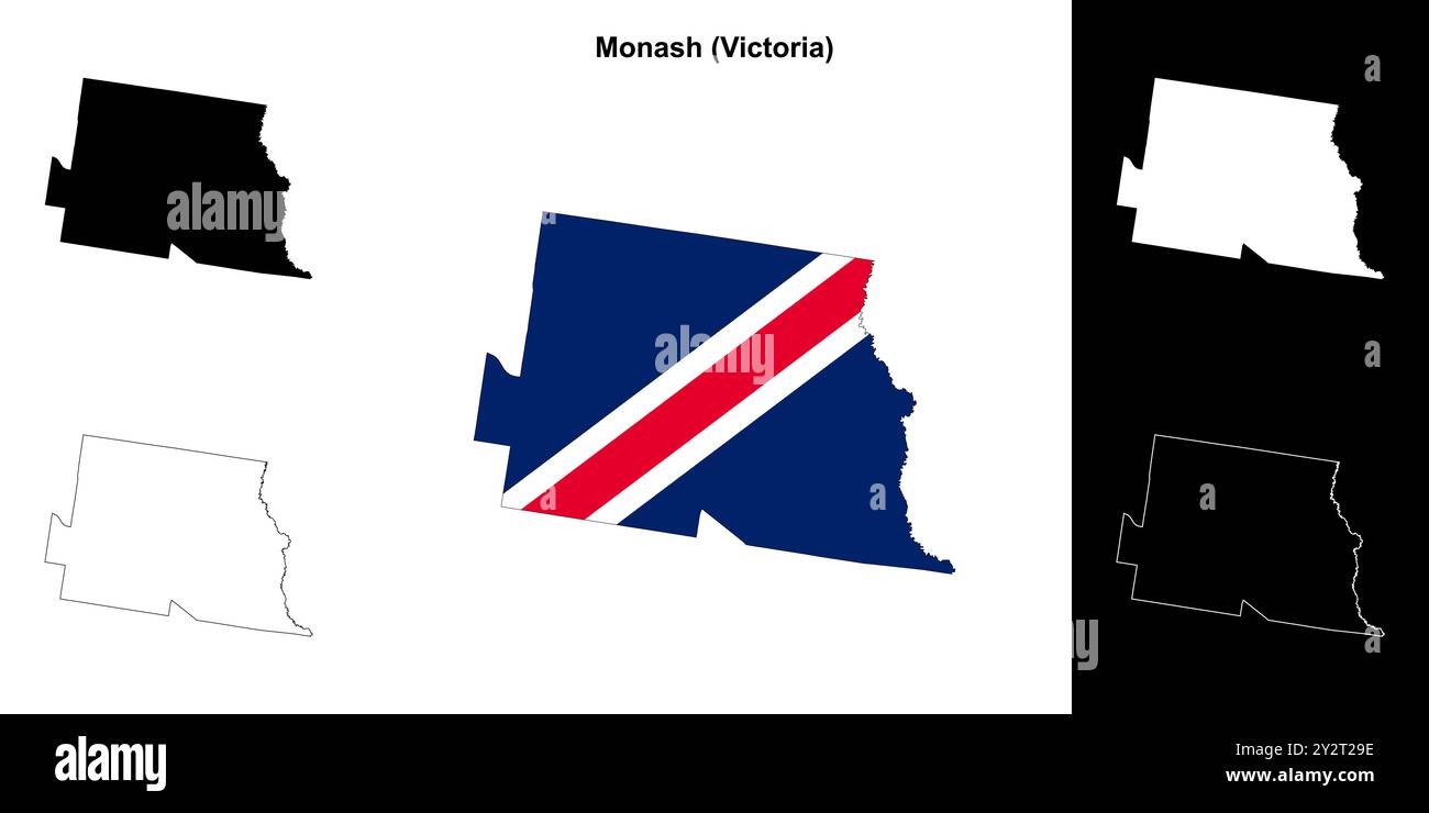 Outline map of monash hi-res stock photography and images - Alamy