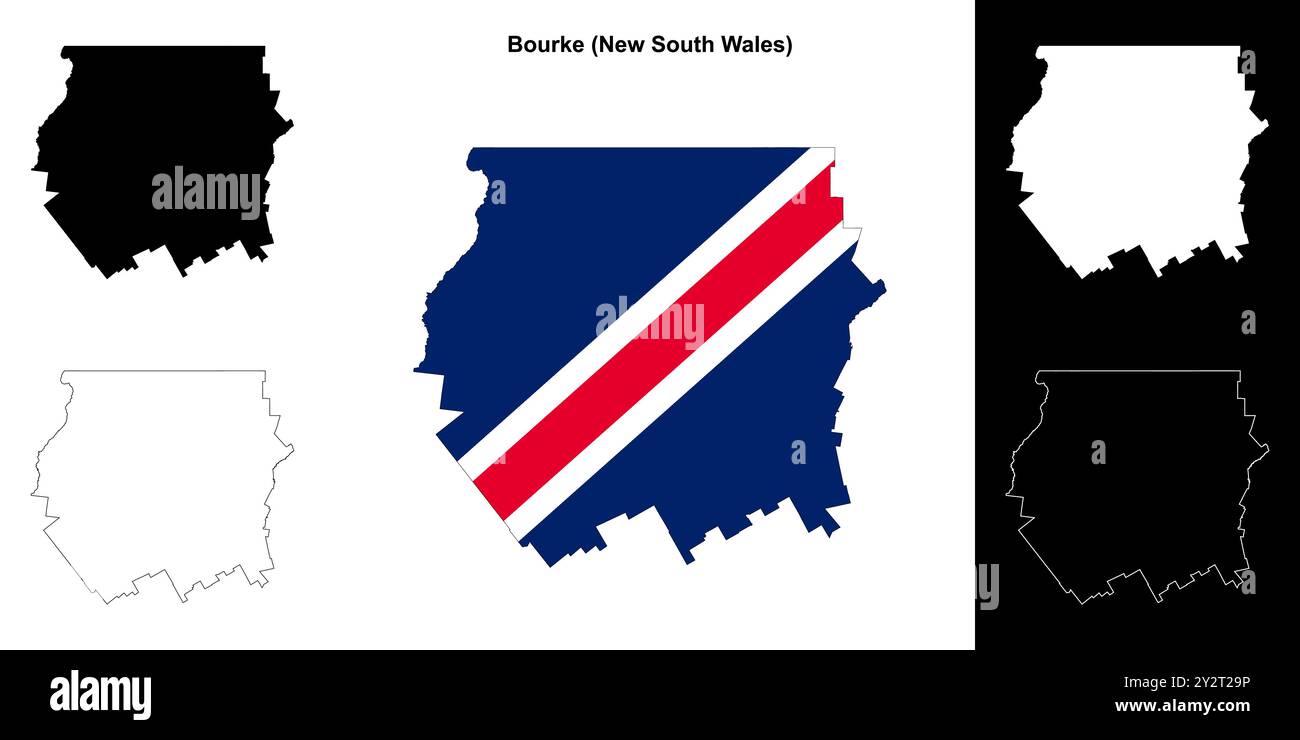 Bourke map hi-res stock photography and images - Alamy