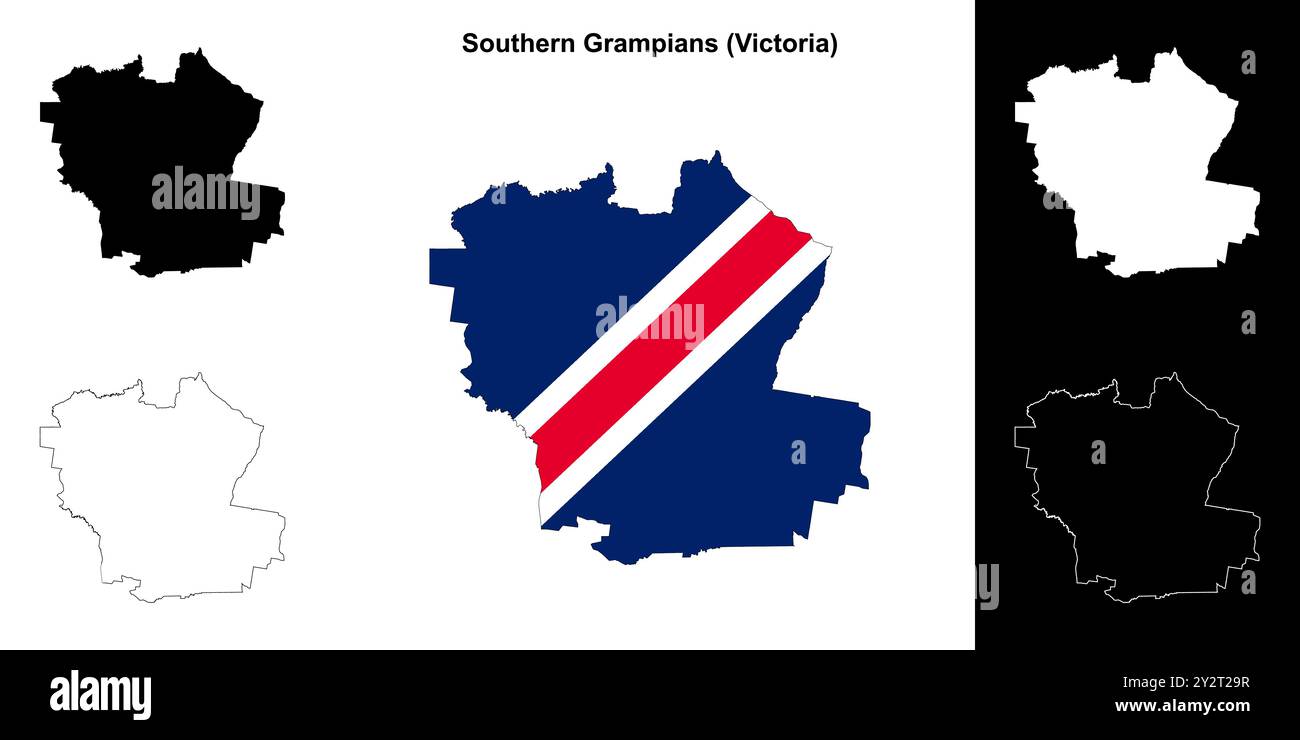 Blank southern map hi-res stock photography and images - Alamy