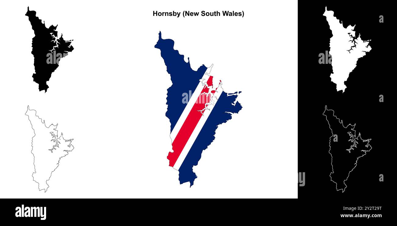 Hornsby outline map hi-res stock photography and images - Alamy