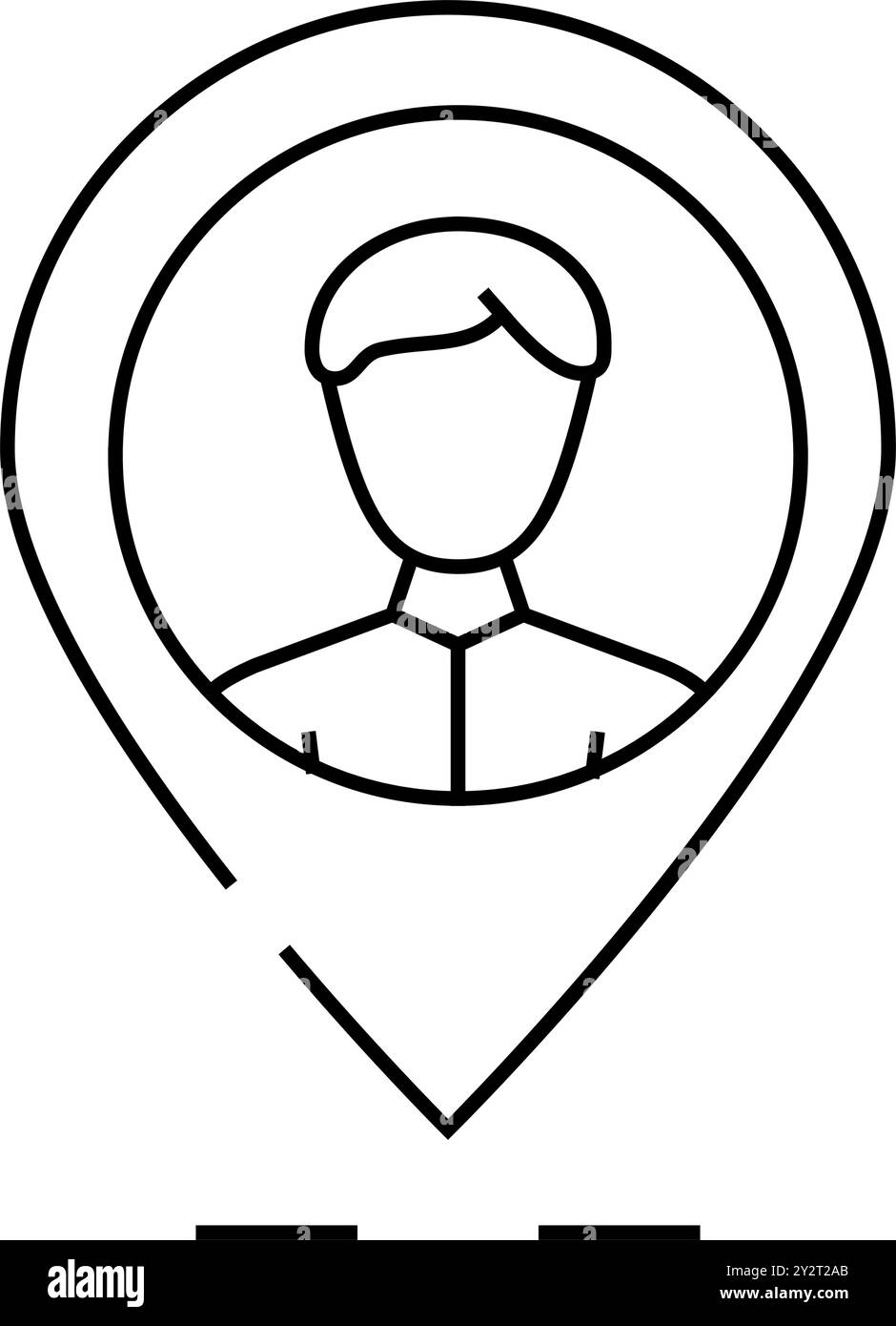 client geo tag kyc line icon vector illustration Stock Vector Image ...