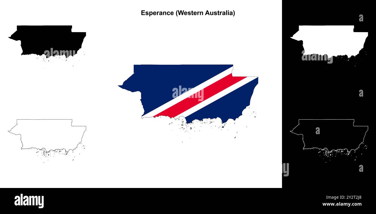Esperance (Western Australia) outline map set Stock Vector Image & Art ...