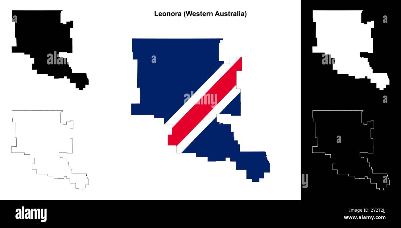 Leonora (Western Australia) outline map set Stock Vector Image & Art ...