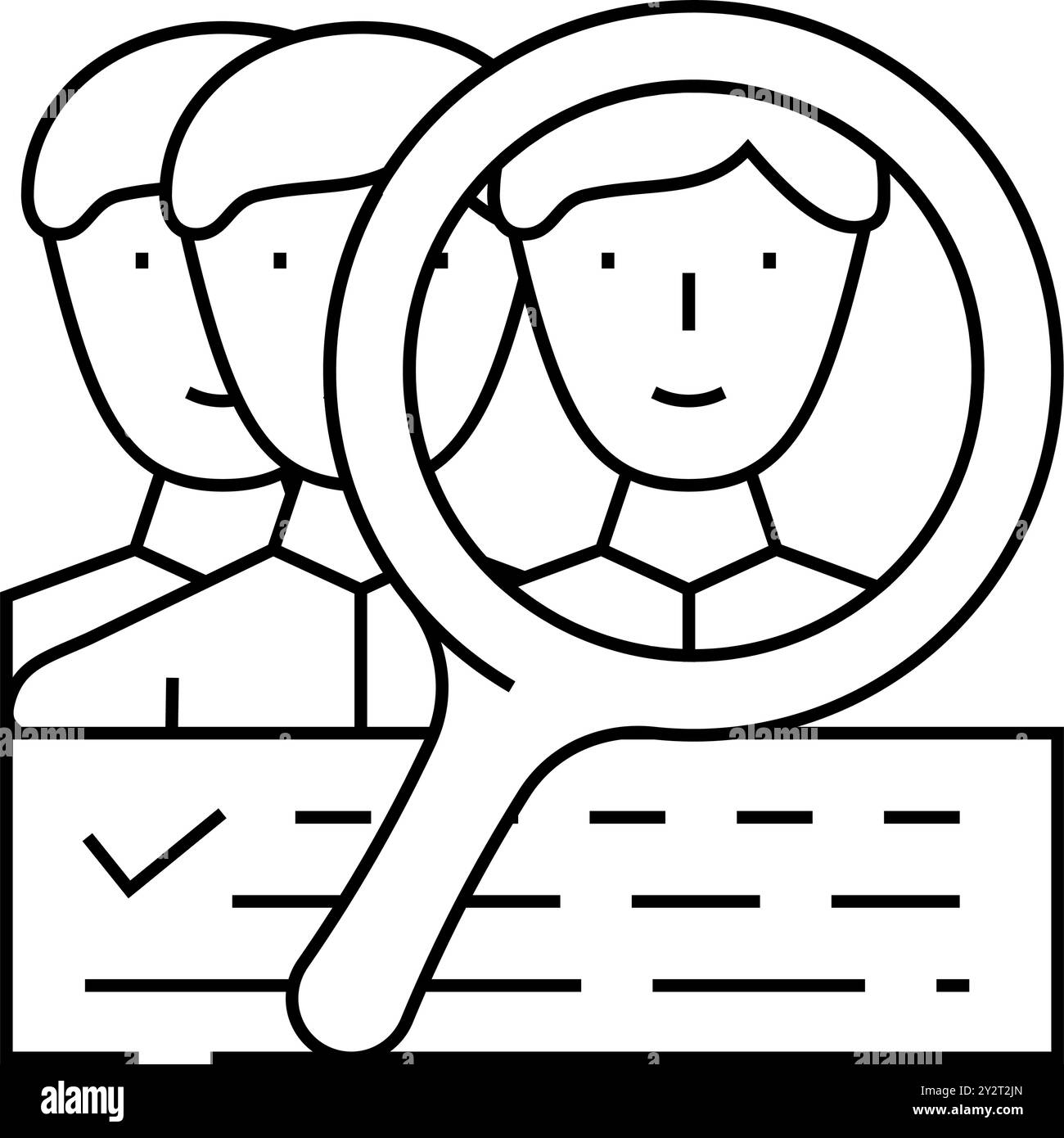 customer study kyc line icon vector illustration Stock Vector Image ...