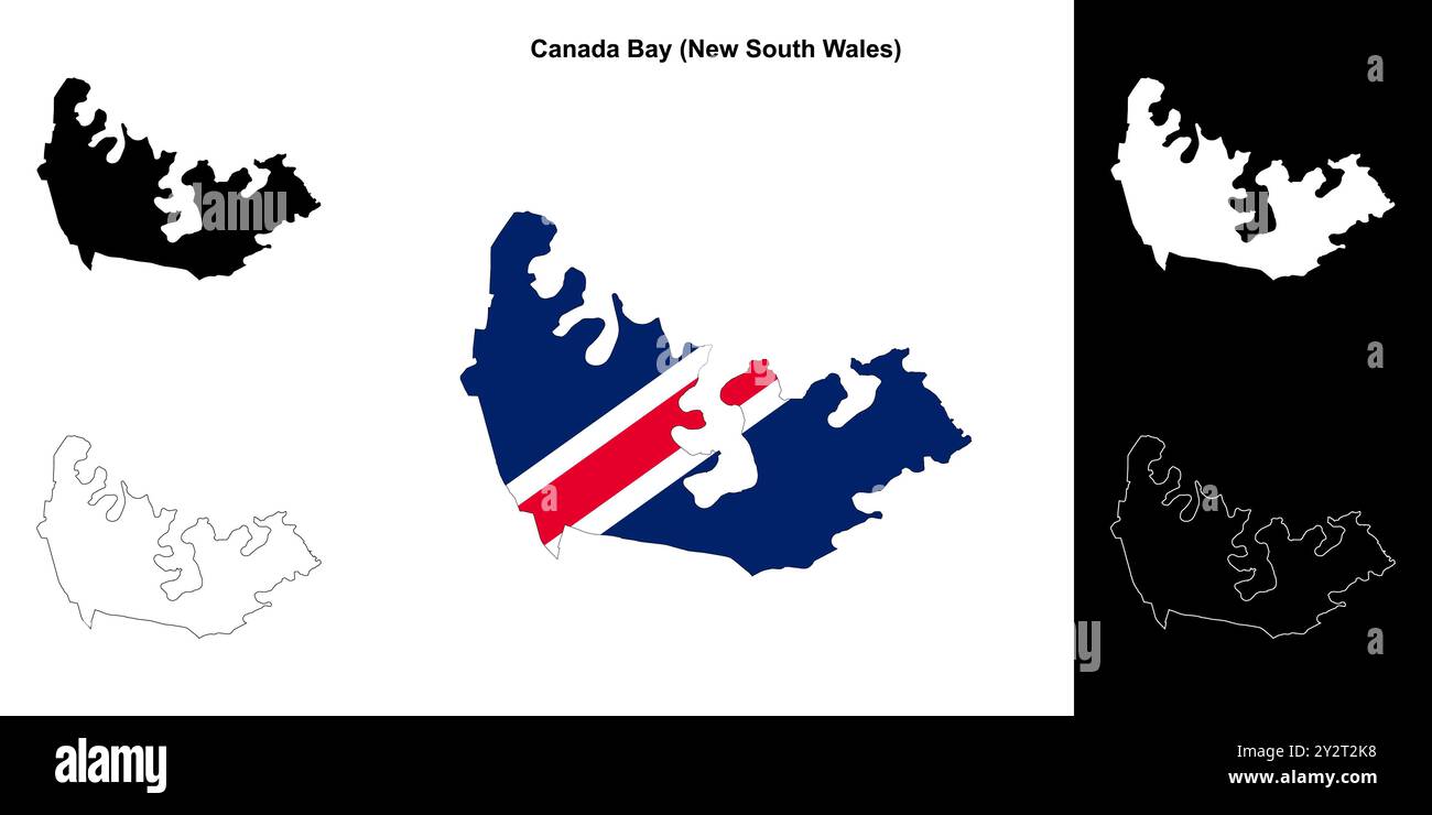 Canada Bay (New South Wales) outline map set Stock Vector Image & Art ...