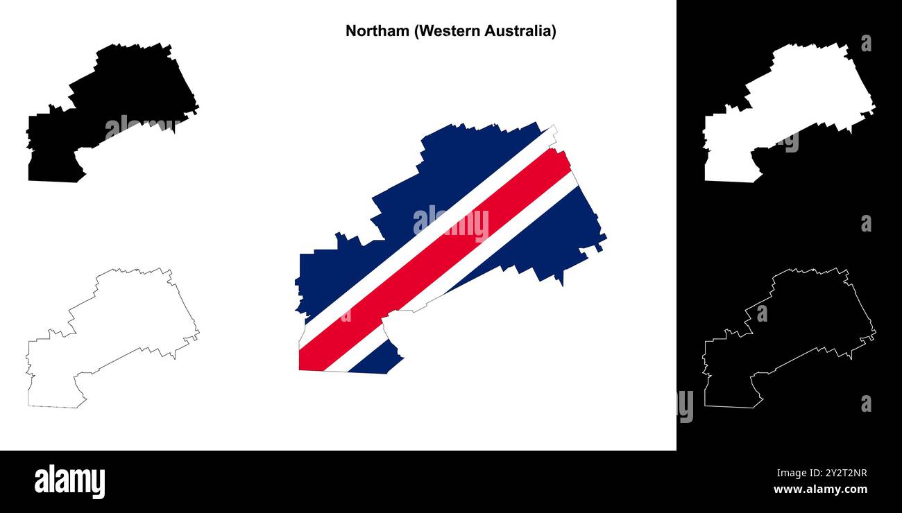 Northam (Western Australia) outline map set Stock Vector Image & Art ...