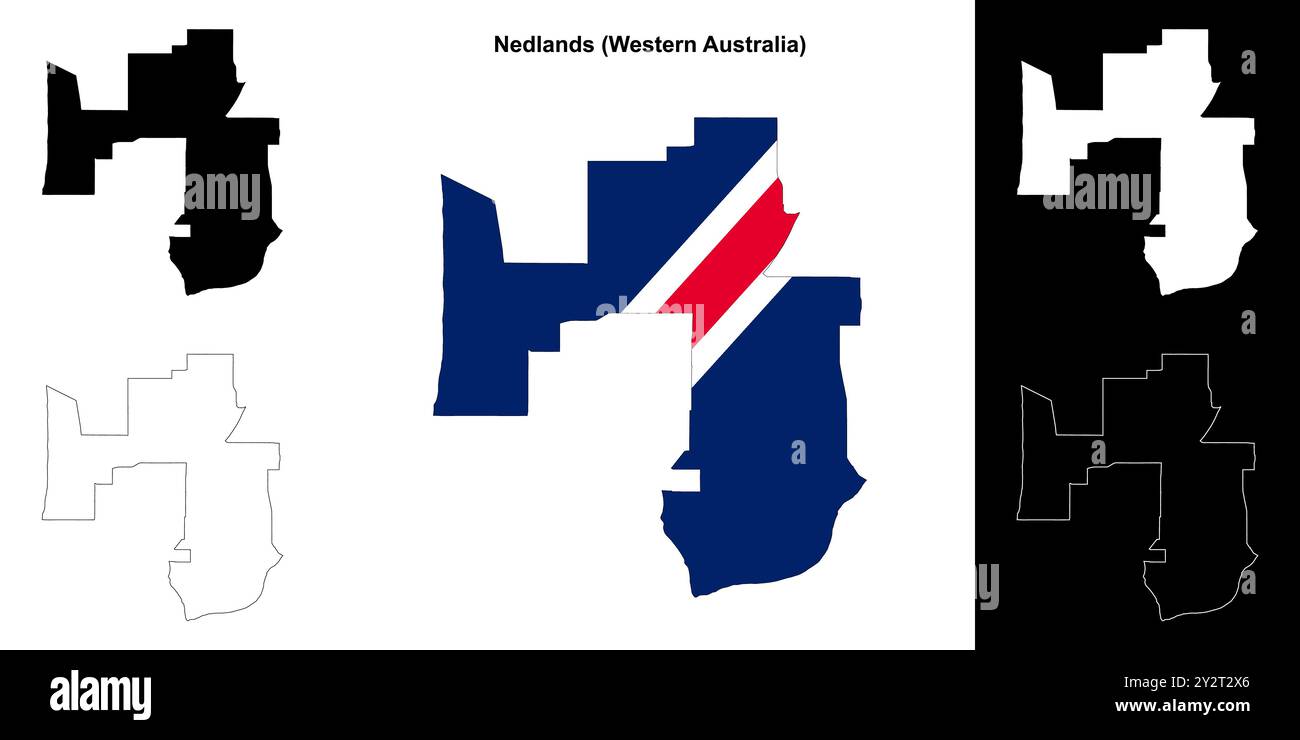 Nedlands vector outline map hi-res stock photography and images - Alamy