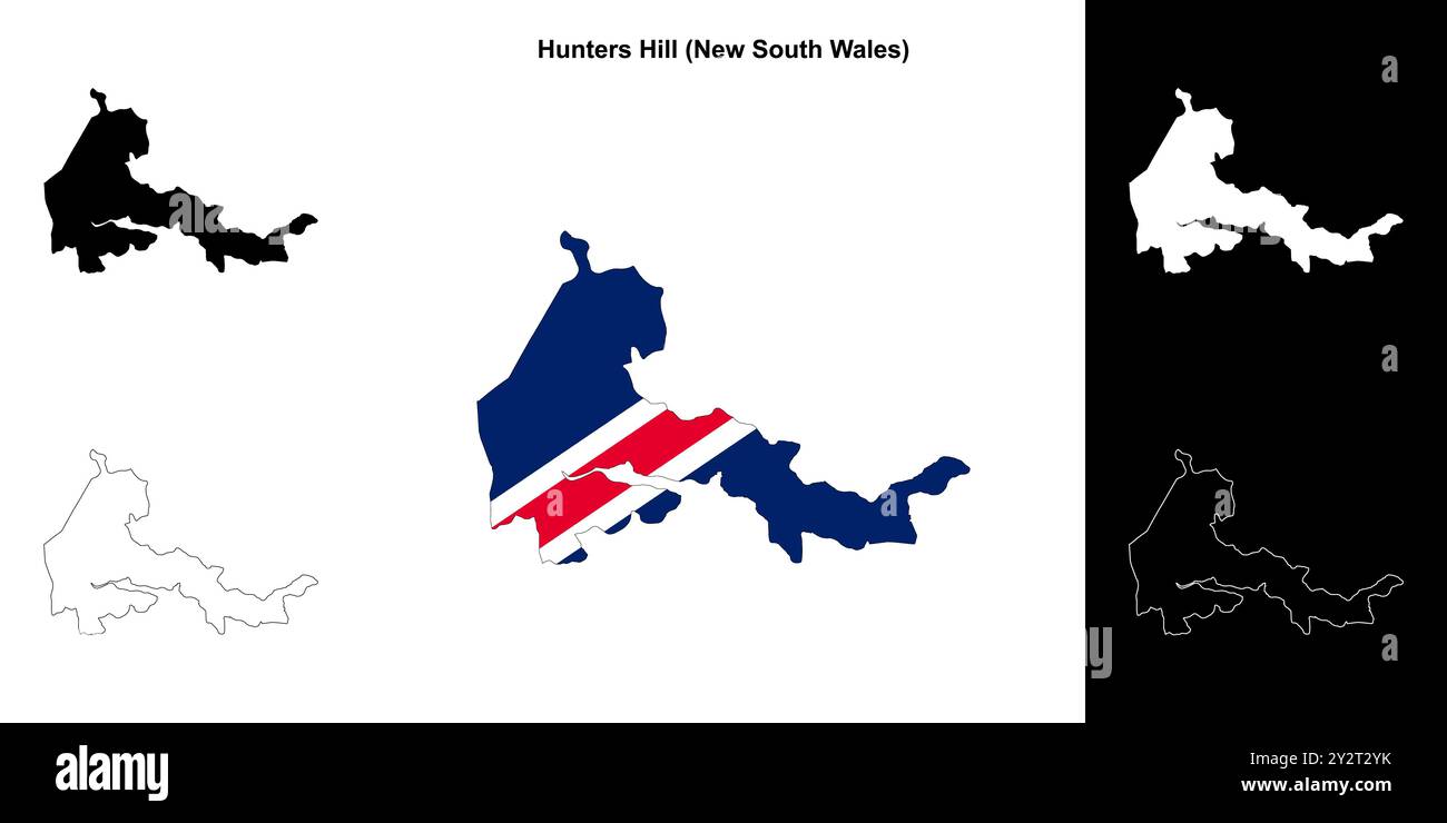 Blank hunters hill map hi-res stock photography and images - Alamy