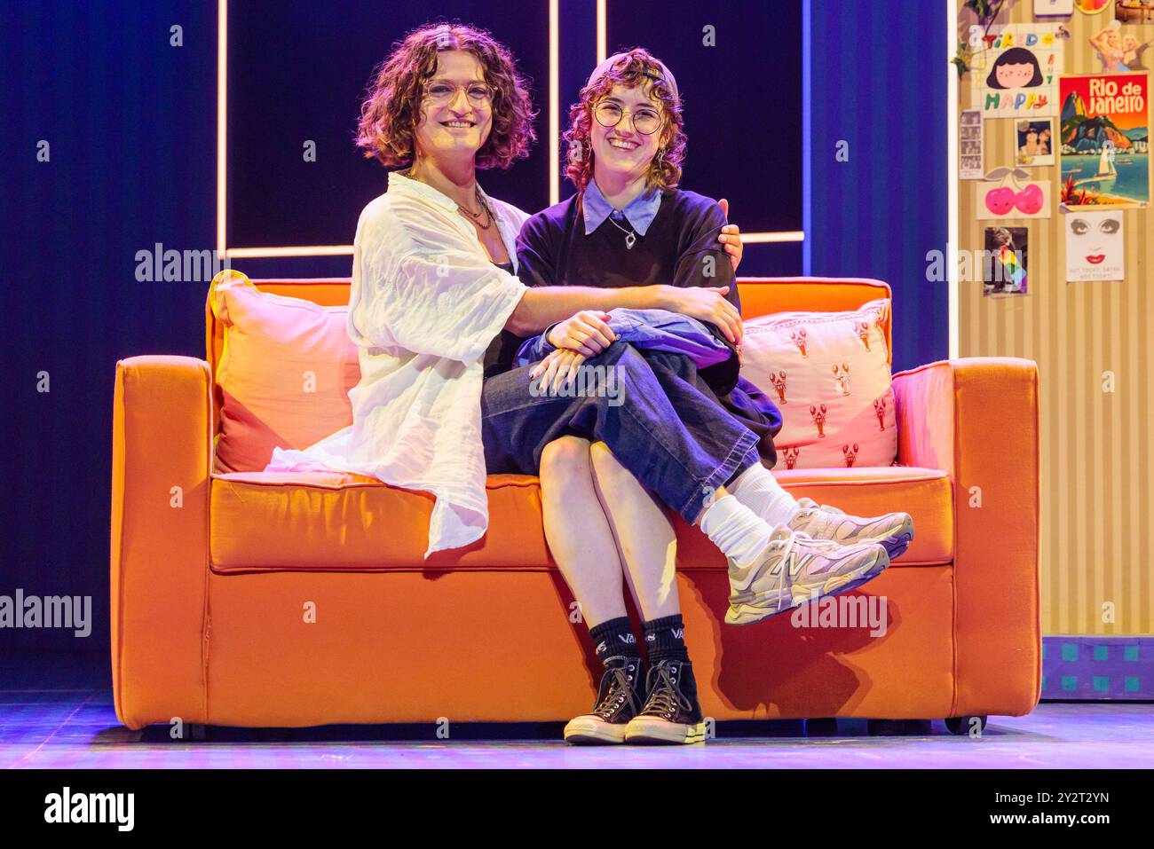 Garrick Theatre, London, UK. 11th September 2024. Writers, Toby Marlow ...