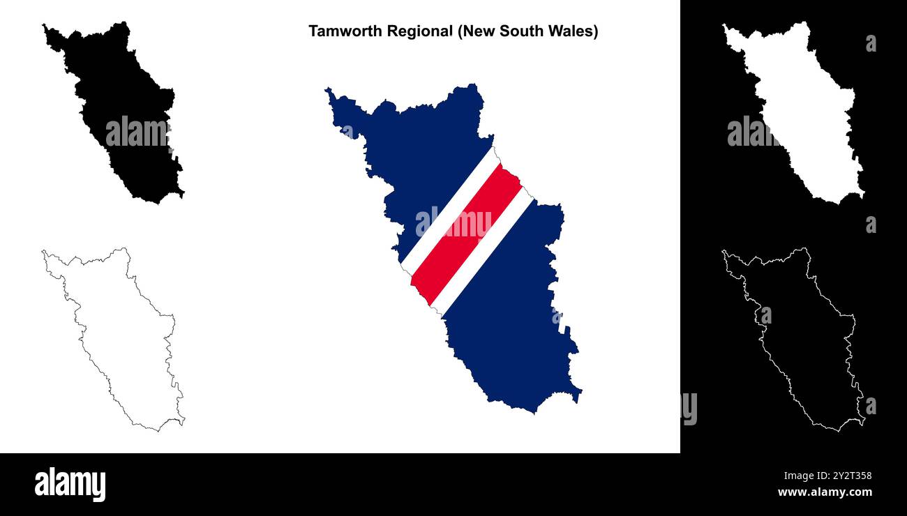 Blank tamworth regional map hi-res stock photography and images - Alamy