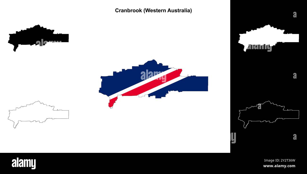 Cranbrook (Western Australia) outline map set Stock Vector Image & Art ...