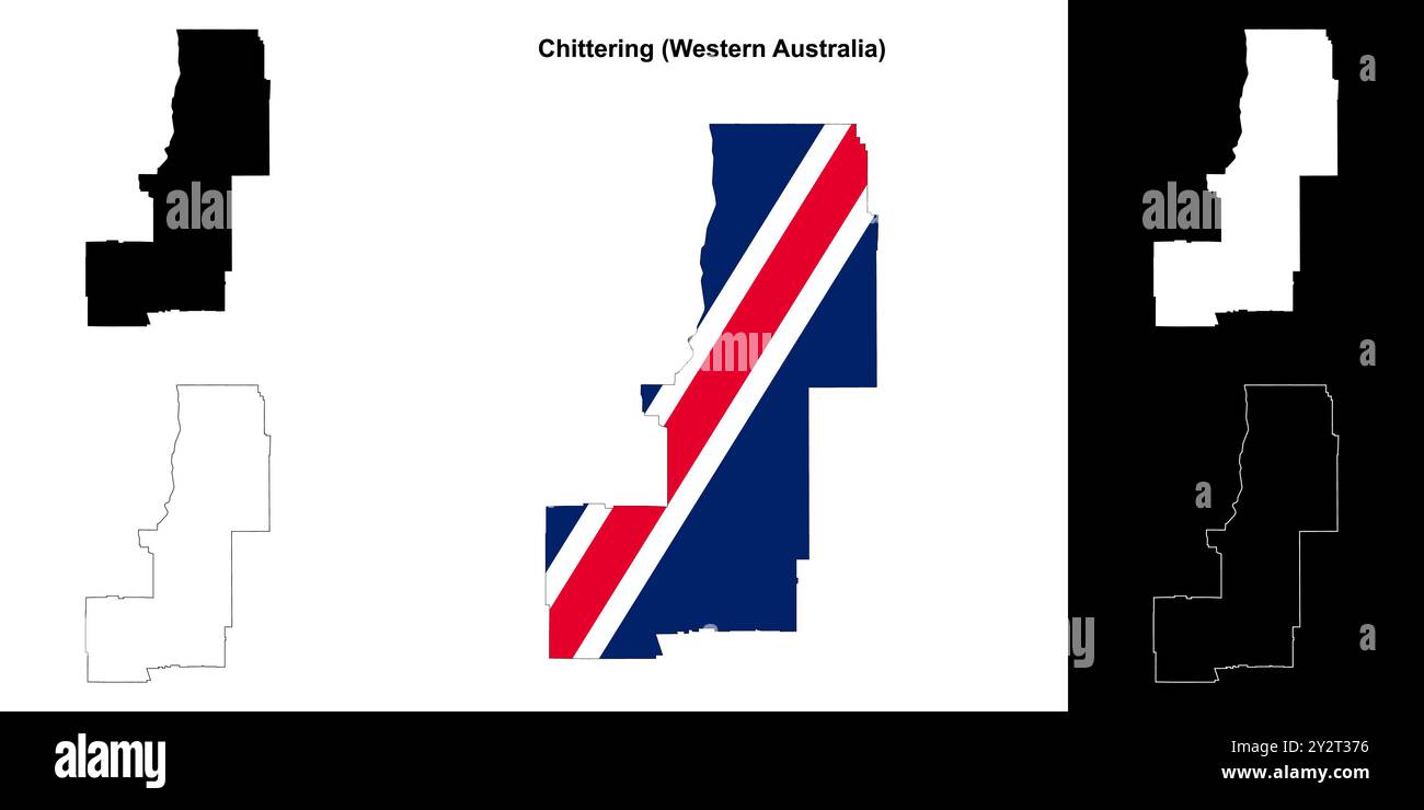 Chittering (Western Australia) outline map set Stock Vector Image & Art ...