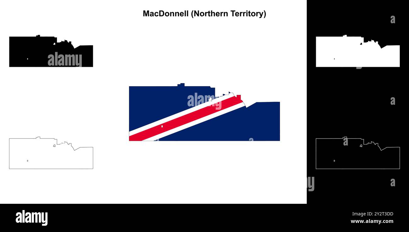 MacDonnell (Northern Territory) outline map set Stock Vector Image ...
